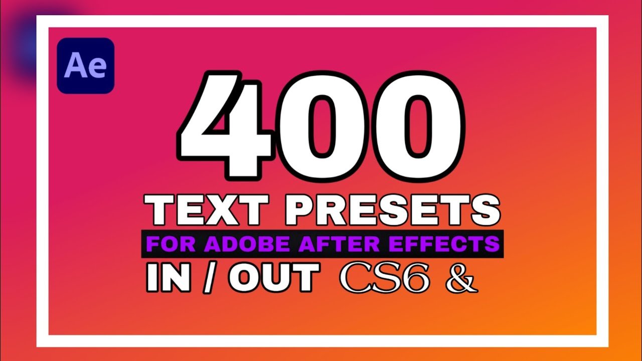 Free Download 400 Text Presets After Effects